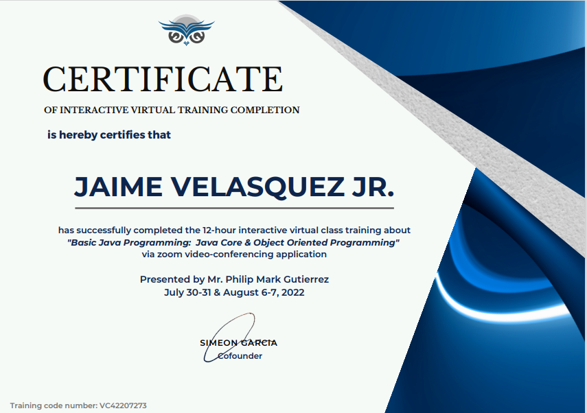 Jaime Velasquez Official Website